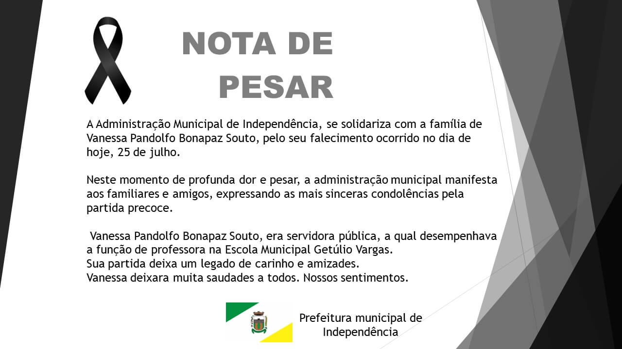 NOTA DE PESAR